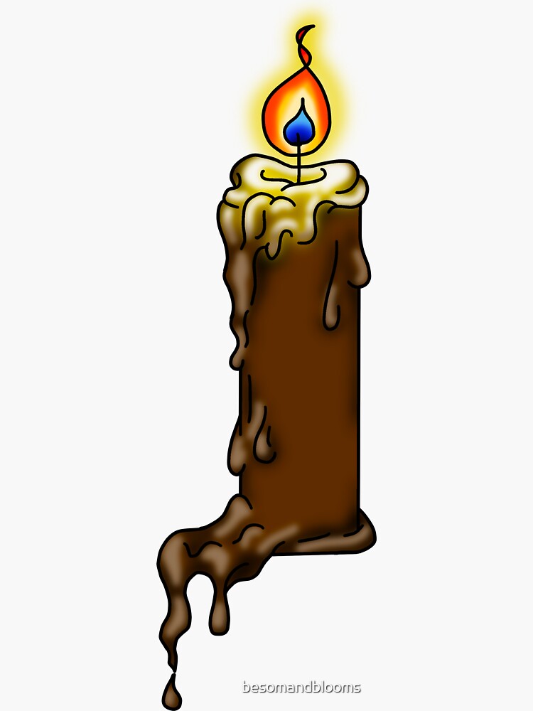 "Brown Candle Magic Witchcraft Bullet Journal Sticker" Sticker for Sale ...