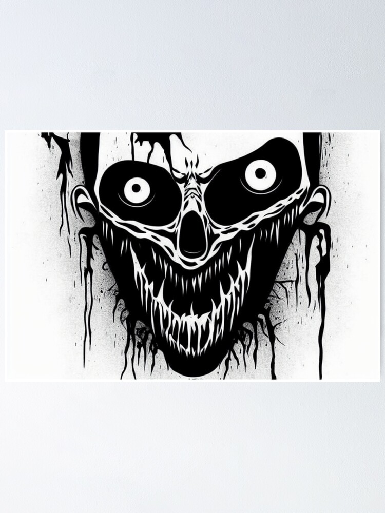 Póster «Cabeza de zombi amenazante con temática de terror» de ...