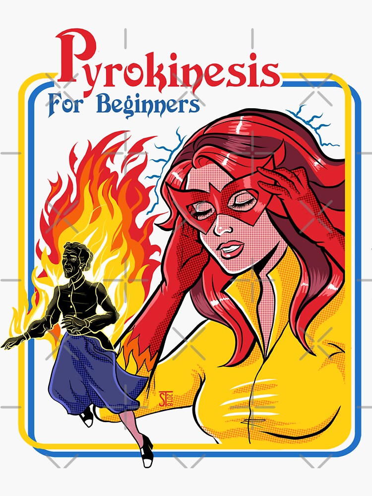 "Pyrokinesis " Sticker for Sale by sergetowers | Redbubble