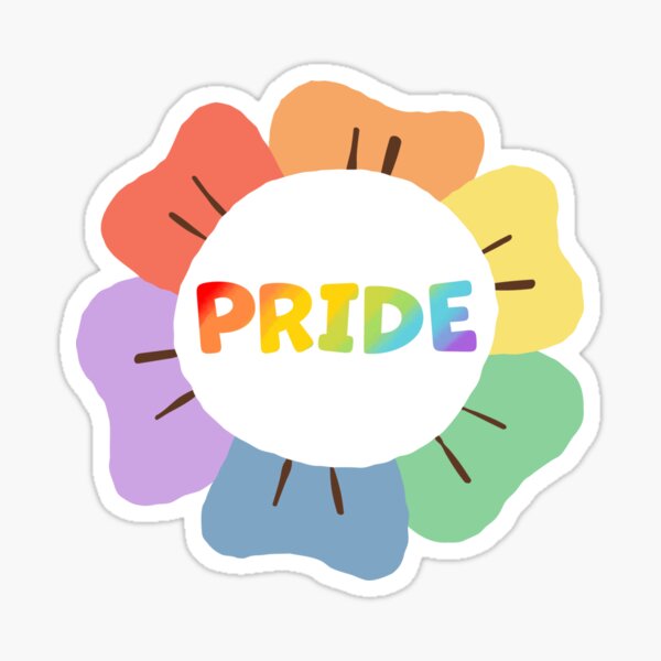 "Pride Flower - Colours of Pride Flag" Sticker for Sale by persidesigns ...