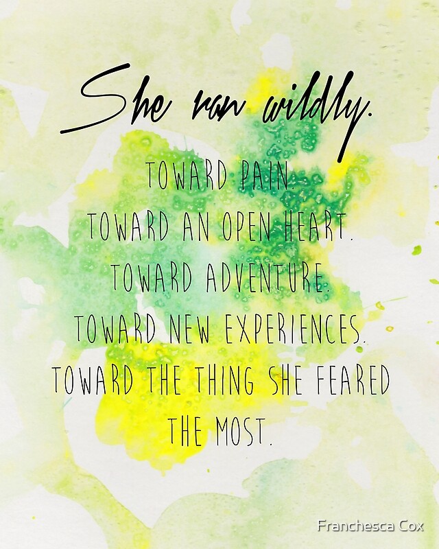 "She ran wildly. " by Franchesca Cox | Redbubble