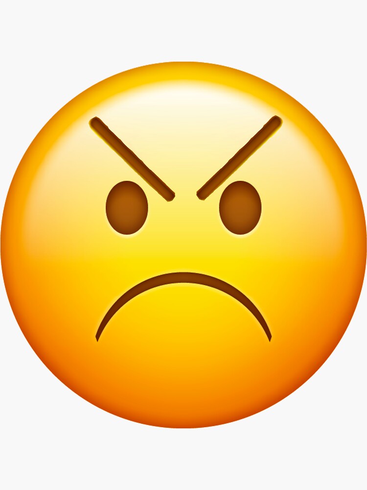 "Angry emoji" Sticker for Sale by RobDobBobLob | Redbubble