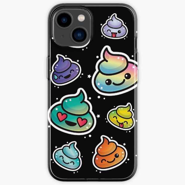 "Cute Poop Smiley: Girls & Boys Rainbow Smiley Faces" iPhone Case for ...