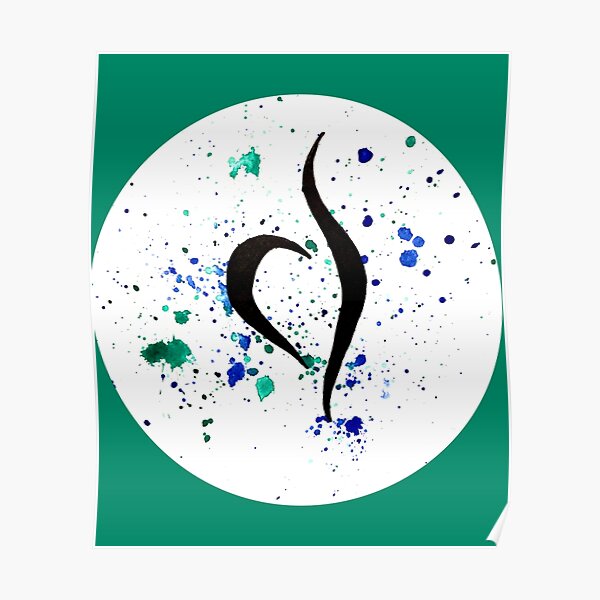 "Watercolor Splatter NEDA Symbol " Poster for Sale by LagerRodrez ...
