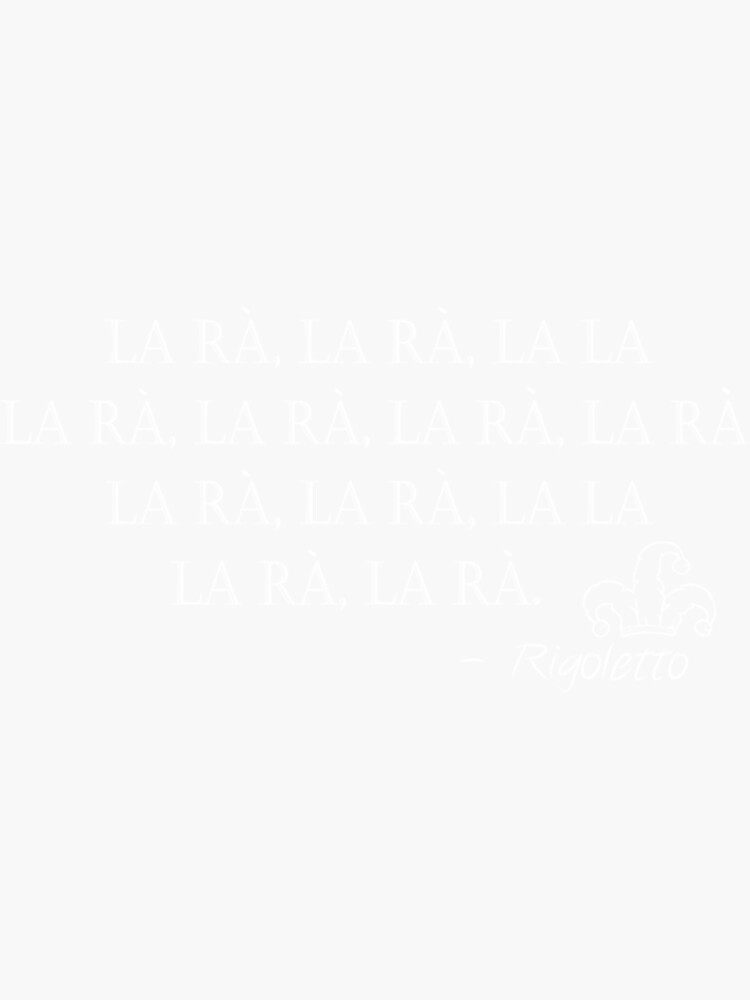 "Jester - Verdi - Rigoletto - Opera" Sticker for Sale by ...