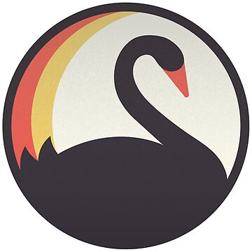 "Western Australia Swan Logo: A Vintage Black Swan Emblem" Sticker for ...