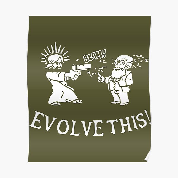 "Jesus and Darwin - Paul Eole This!" Poster for Sale by CynthiaMcculler ...