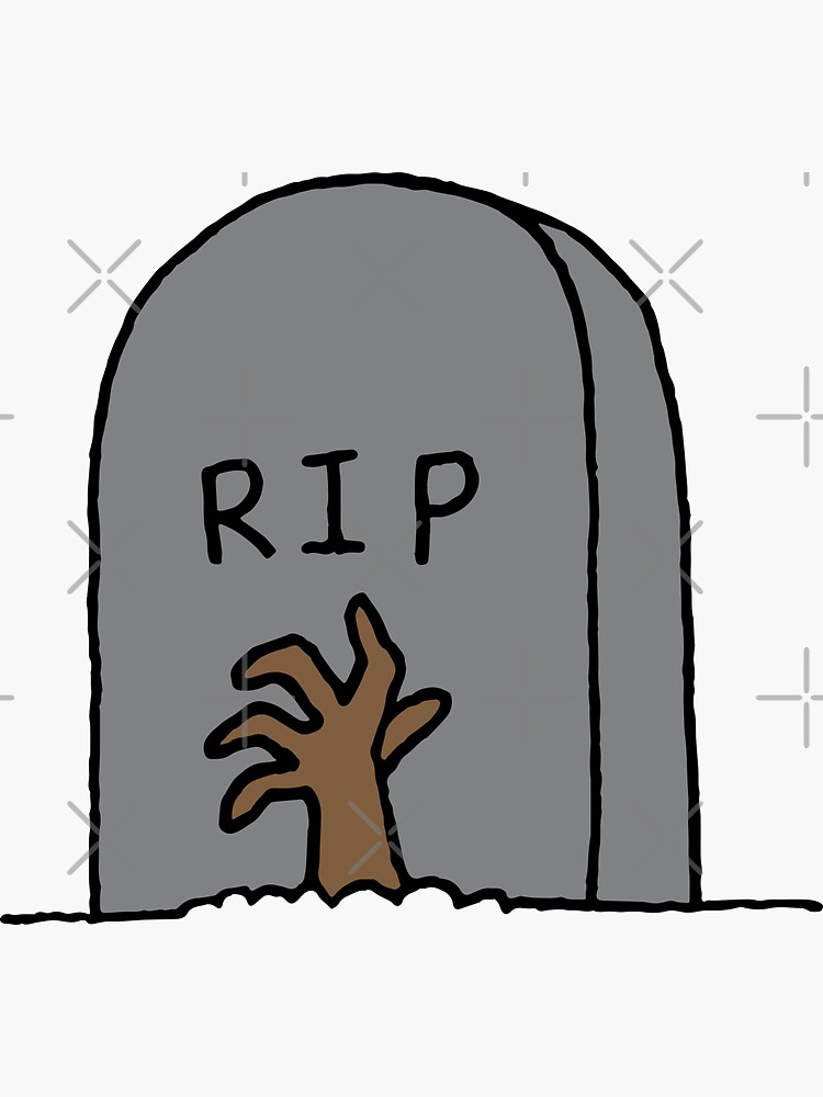 "RIP Zombie" Sticker for Sale by me-fe | Redbubble