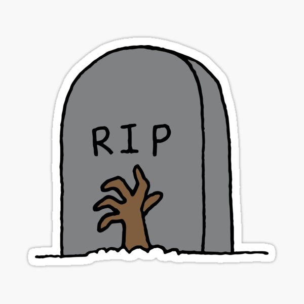 "RIP Zombie" Sticker for Sale by me-fe | Redbubble