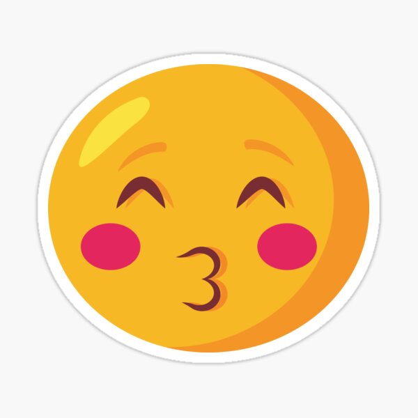 "Kiss Emoji graphics" Sticker for Sale by Varun31 | Redbubble