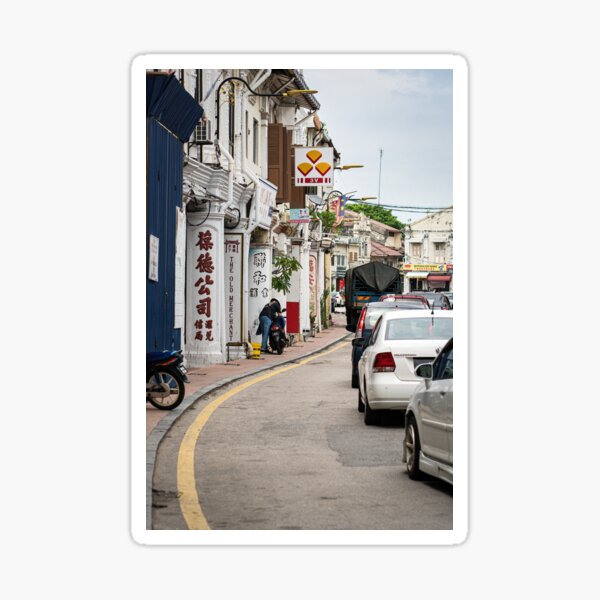 "Melaka Street Scene" Sticker for Sale by sinseeho | Redbubble