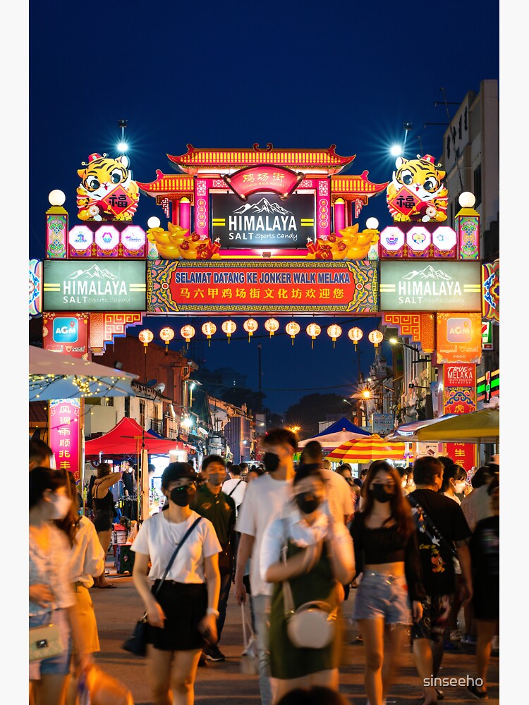 "Jonker Walk Night Market, Melaka city." Sticker for Sale by sinseeho ...