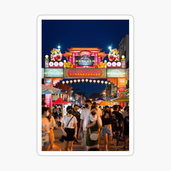 "Jonker Walk Night Market, Melaka city." Sticker for Sale by sinseeho ...