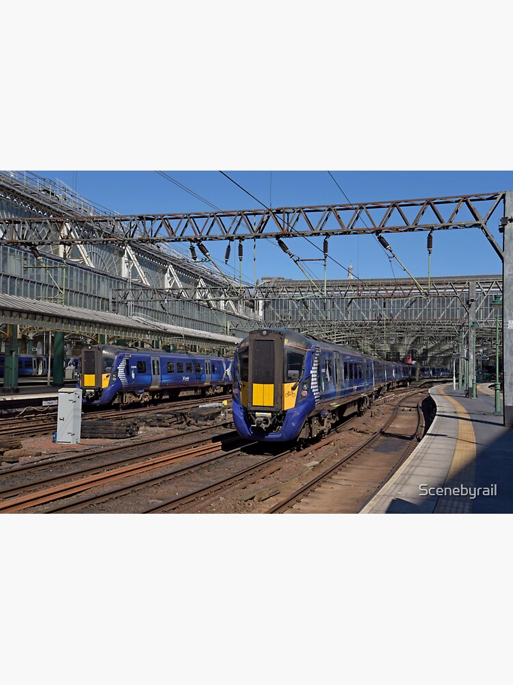 "Scotrail Class 380 trains at Glasgow Central Station" Sticker for Sale ...