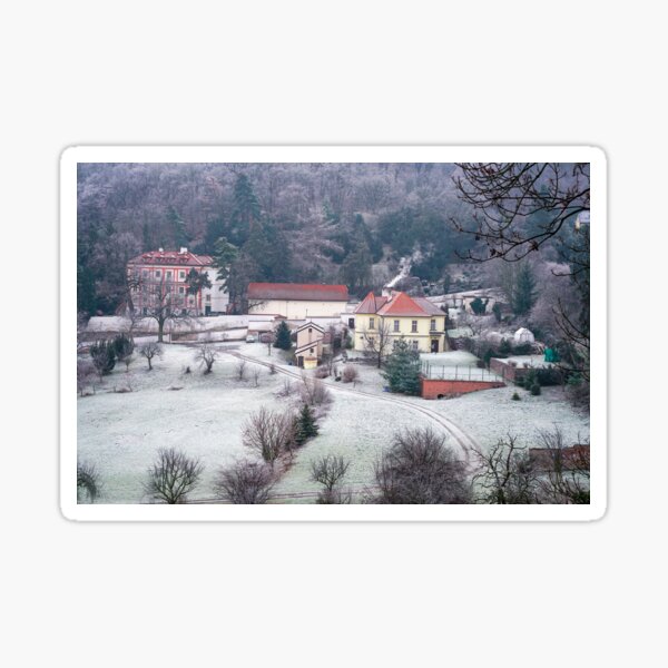 "Winter come to Prague Suburb" Sticker for Sale by sinseeho | Redbubble