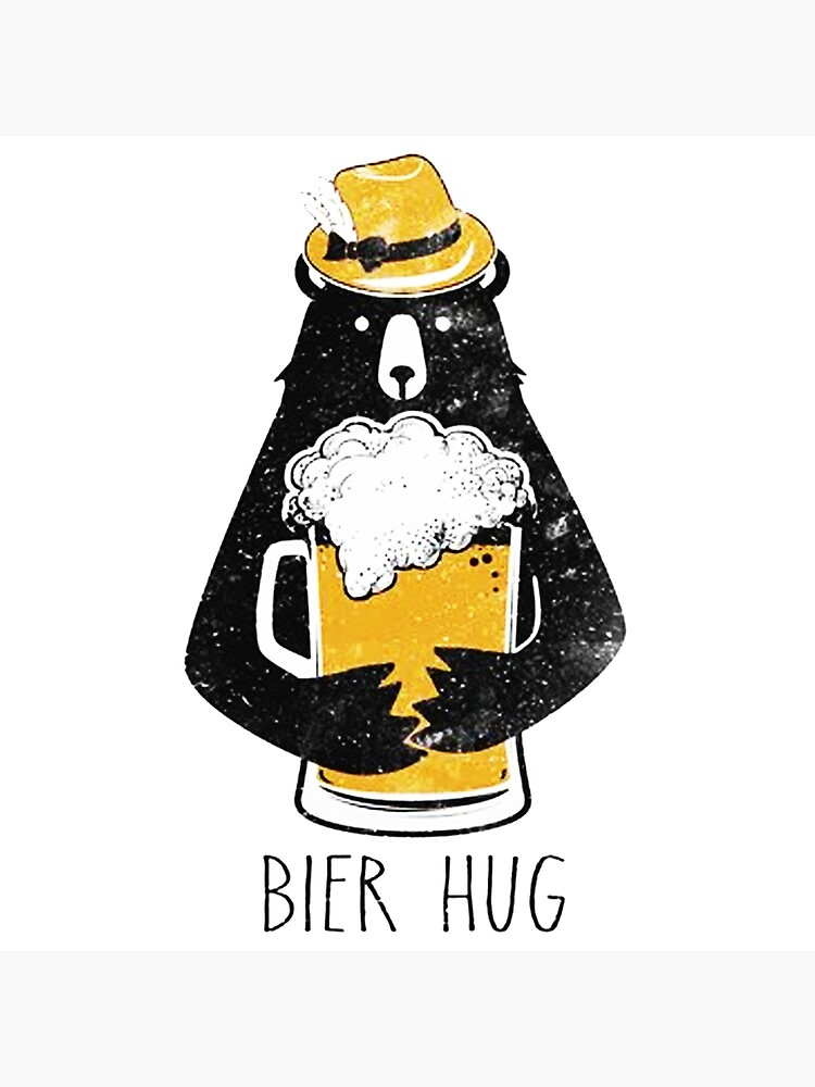 "Bier Beer Bear Hug" Poster for Sale by bekkiri | Redbubble