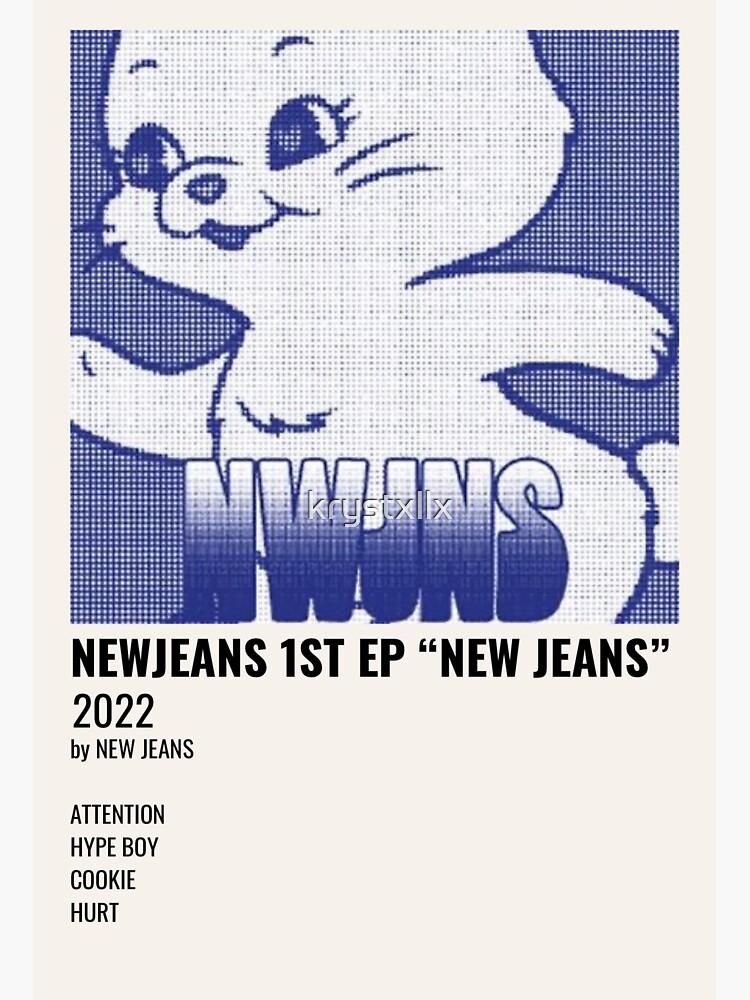 "NEWJEANS EP Minimalist Poster" Sticker for Sale by krystxllx | Redbubble