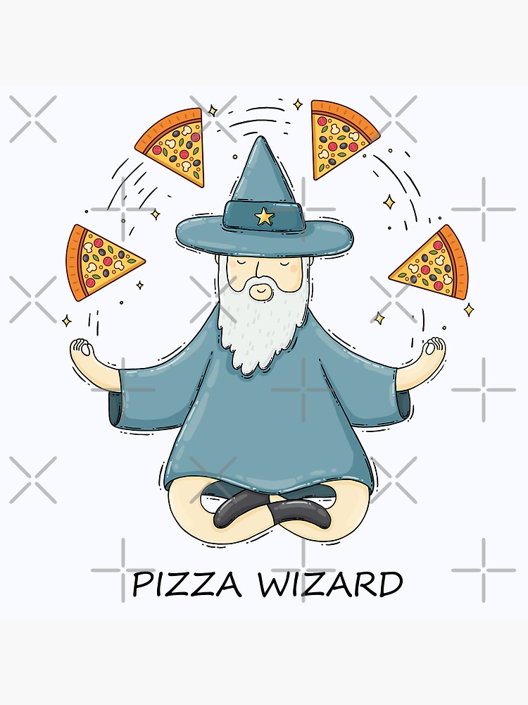 "Pizza Wizard" Sticker for Sale by YouAnother | Redbubble