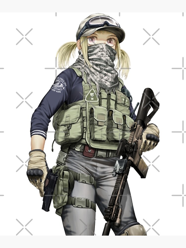 "Retro Vintage Military Art Fans Anime Cute Gun Secrets Never Told ...