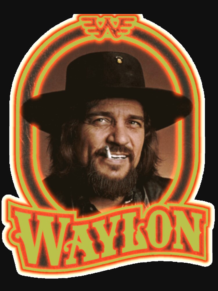 "Waylon Jennings Smoking " T-shirt for Sale by christoplunk | Redbubble ...