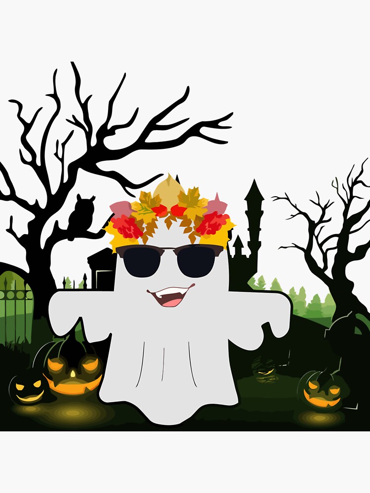 "Malone Funny Ghost Gift73" Sticker for Sale by HelenApparelUSA | Redbubble