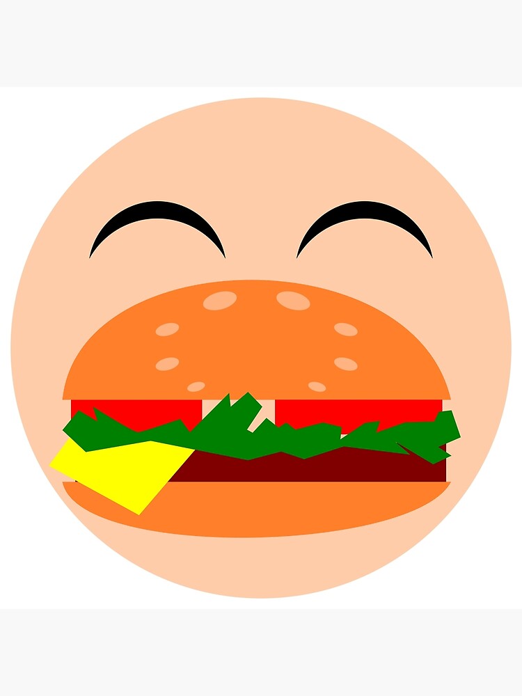"burger face" Poster for Sale by taniplusshop | Redbubble