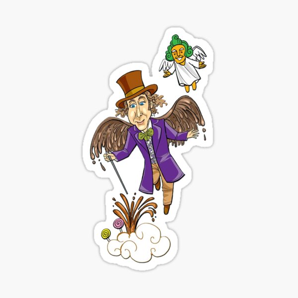 "Gene Wilder-Willy Wonka original" Sticker by GSunrise | Redbubble