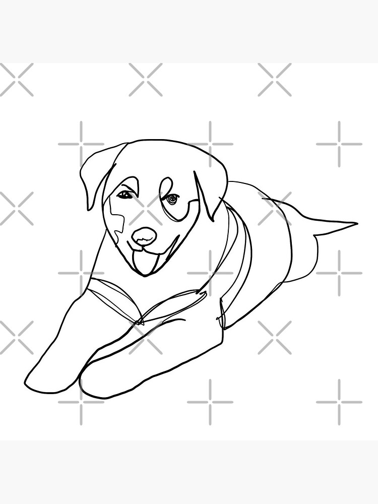 "Fine-line Dog" Sticker for Sale by BrightWitch26 | Redbubble