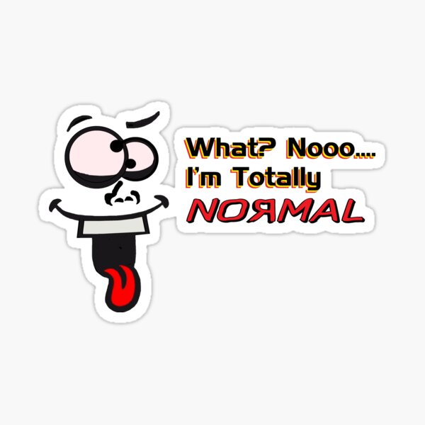"Totally normal funny logo" Sticker for Sale by VWscout2 | Redbubble