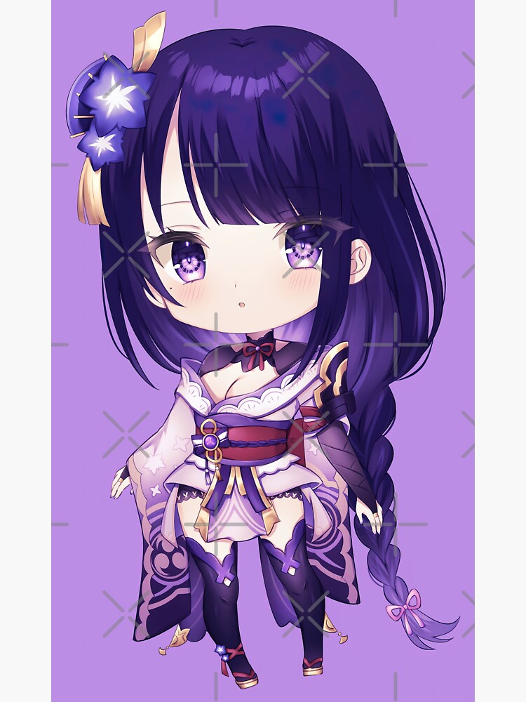 "Cute Raiden Shogun Genshin Impact" Sticker for Sale by sasquachnime ...
