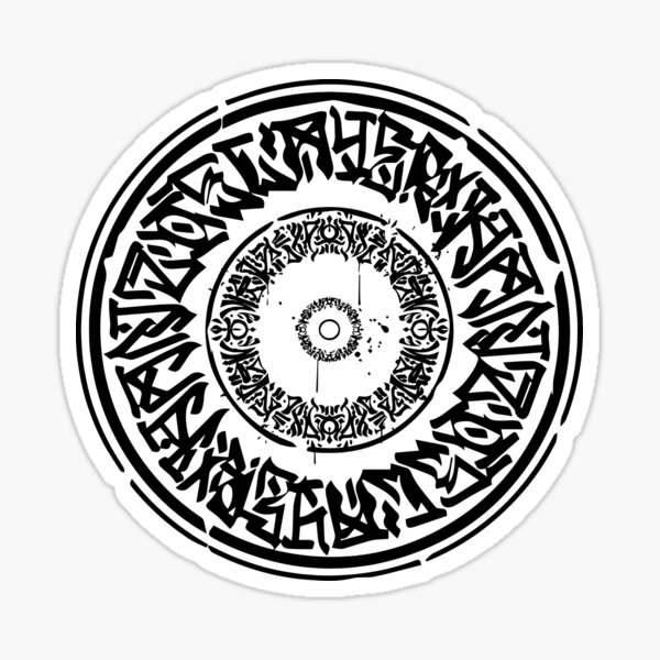 "Calligraphy Art ~Noir 22" Sticker for Sale by Ulfenborg | Redbubble