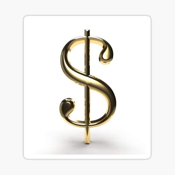 "Dollar sign" Sticker for Sale by Zip-Zup | Redbubble