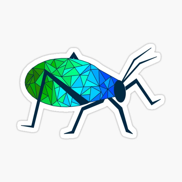 "Geometric Katydid" Sticker for Sale by katydid1 | Redbubble