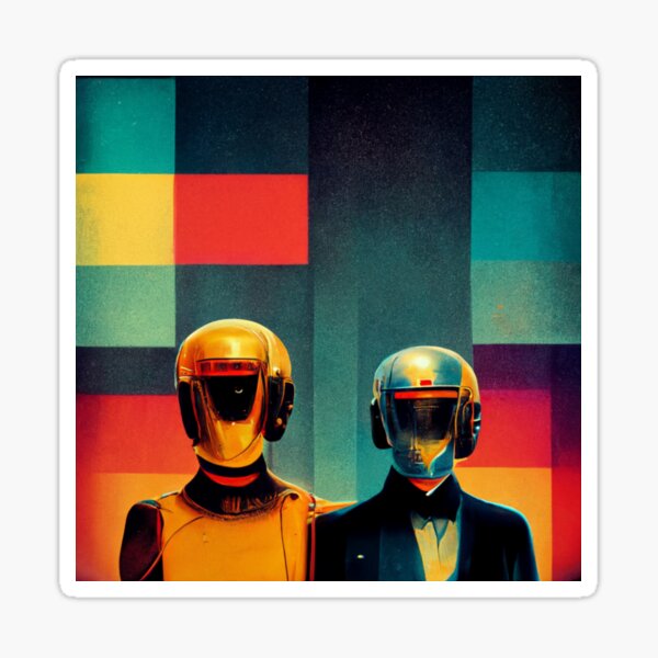 "Daft Punk " Sticker for Sale by AffirmDSG | Redbubble