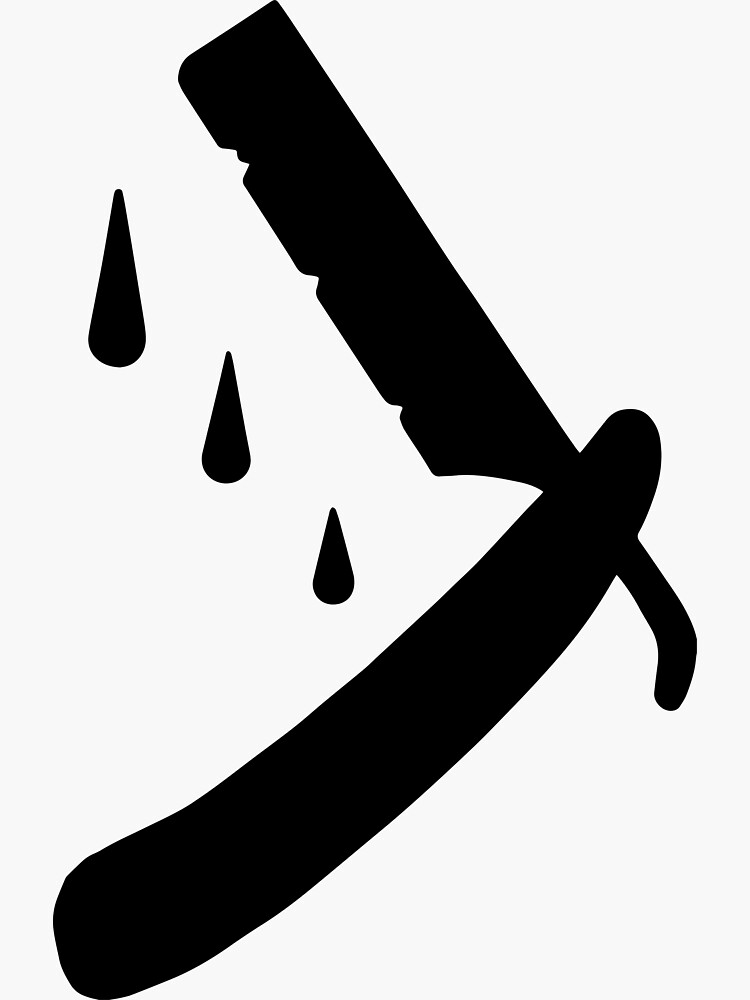 "Valhalla tattoo art razor" Sticker for Sale by Ulfenborg | Redbubble