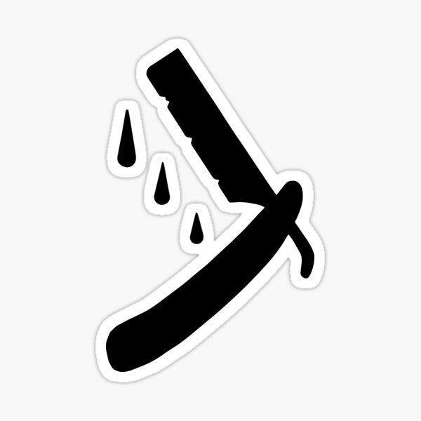 "Valhalla tattoo art razor" Sticker for Sale by Ulfenborg | Redbubble