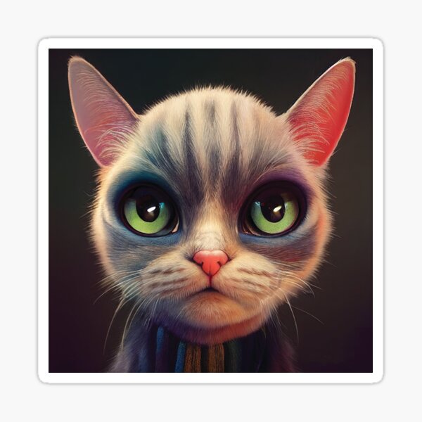 "Grumpy Cat" Sticker for Sale by Geminiartstudio | Redbubble