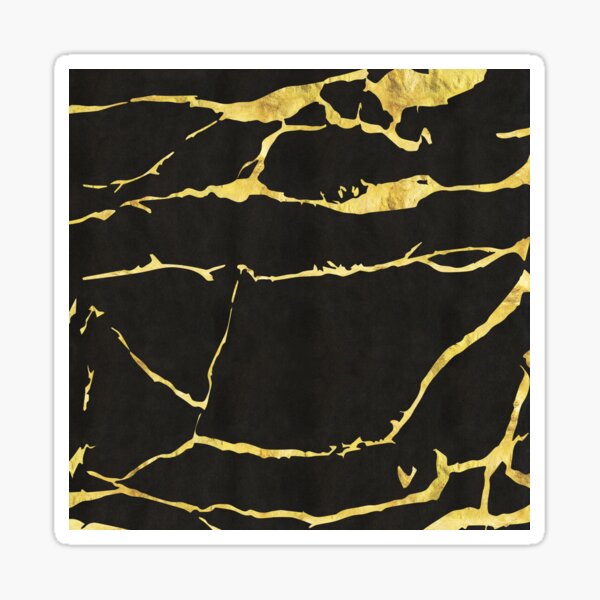 "Black Gold Foil" Sticker for Sale by PineLemon | Redbubble
