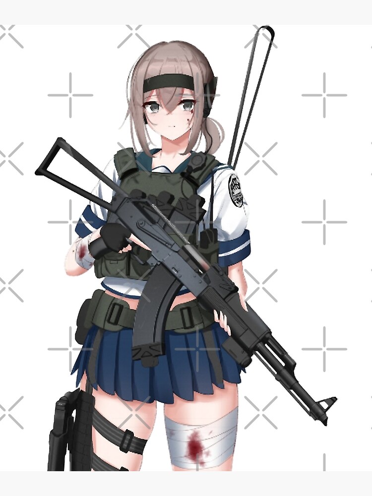 "Vintage Design Anime Girl With Gun The Biggest For The Best Girls Boys ...
