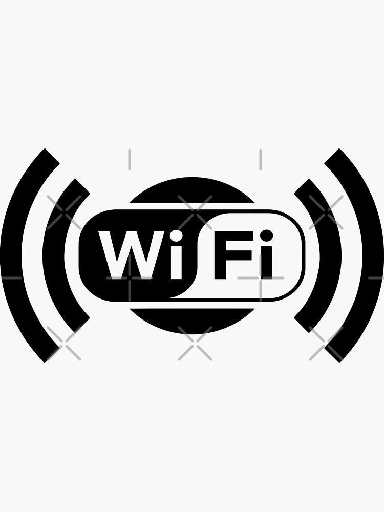 "Wireless Logo Decal Icon WI FI Internet Sign" Sticker for Sale by ...