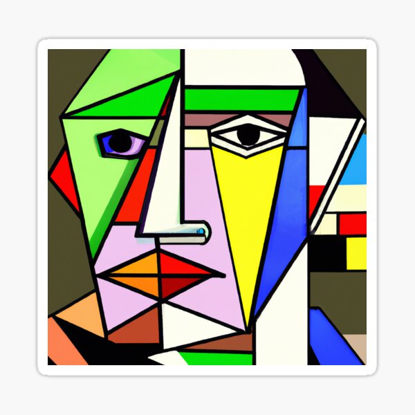 "Cubic Artwork" Sticker for Sale by YalcinPub | Redbubble