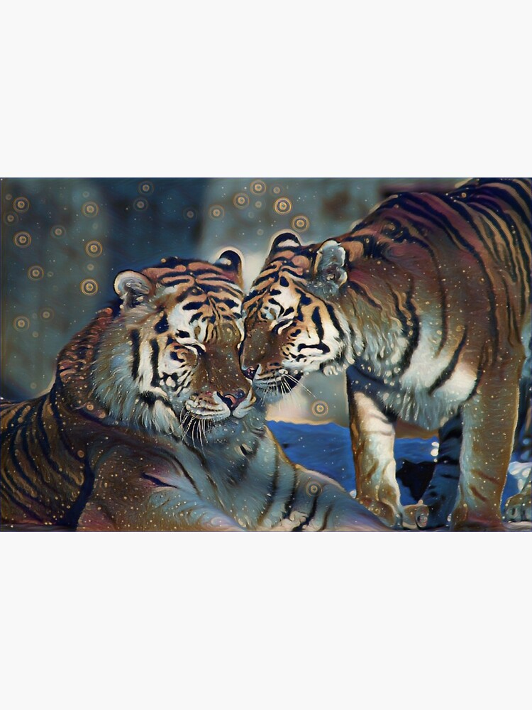 "TIGER LOVE PAINTING" Sticker for Sale by KatisDesign | Redbubble