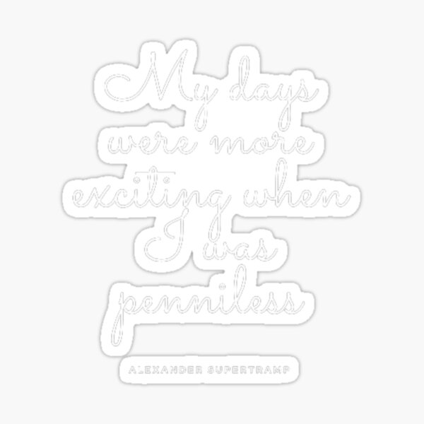 "Alexander Supertramp" Sticker for Sale by DBPLAZA | Redbubble
