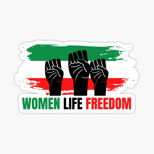 "Women Life Freedom, flag" Sticker for Sale by Erinshoop | Redbubble