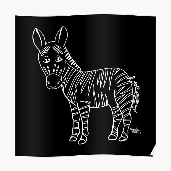"Zebra love - love animals" Poster for Sale by Aurealis | Redbubble