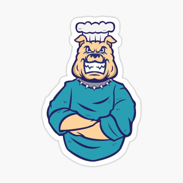 "Furious Angry Bulldog Dog Coach Graphic Design" Sticker for Sale by ...