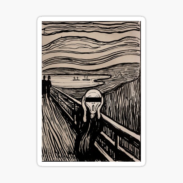 "Scream" Sticker for Sale by Koletty | Redbubble