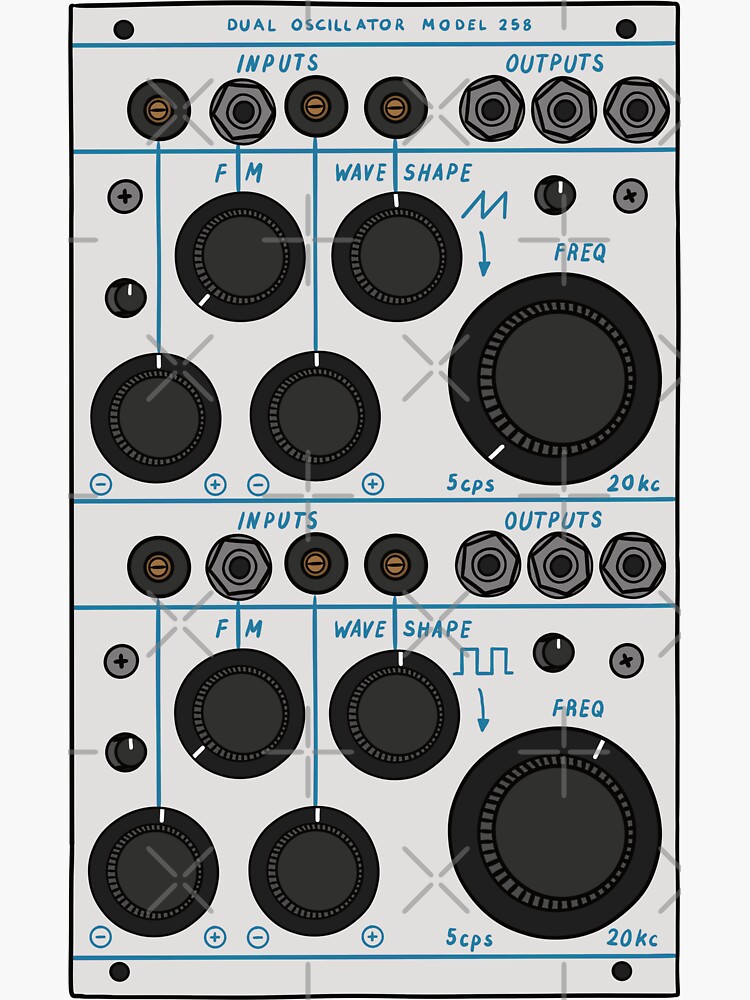 "Dual Oscillator Model 258" Sticker for Sale by GoodnRich | Redbubble