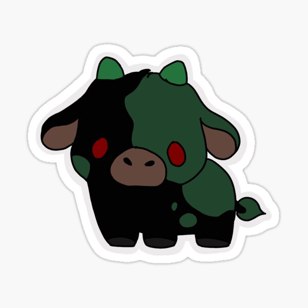 "cute baby demon cow sticker green" Sticker for Sale by lieke-art ...