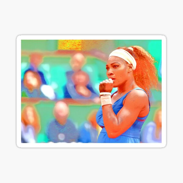 "Serena Williams Tennis Star " Sticker for Sale by Srdjanfox | Redbubble